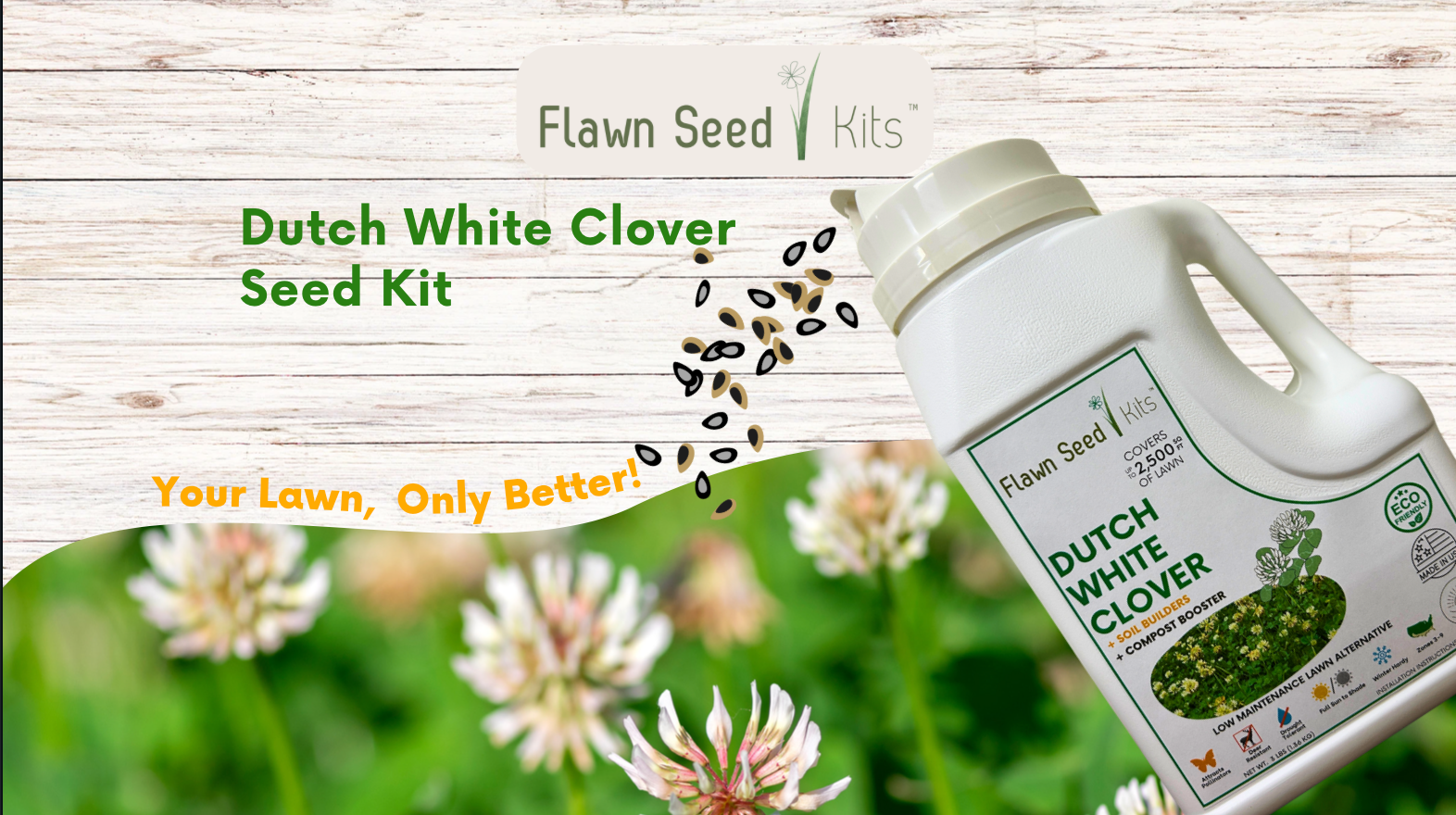 Dutch White Clover – Flawn Seed Kits