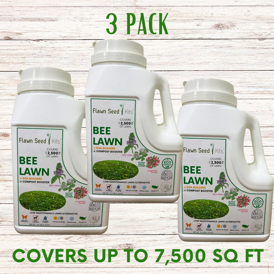 Flawn Seed Kits Bee Lawn Seed Mix - Easy Spread Shaker