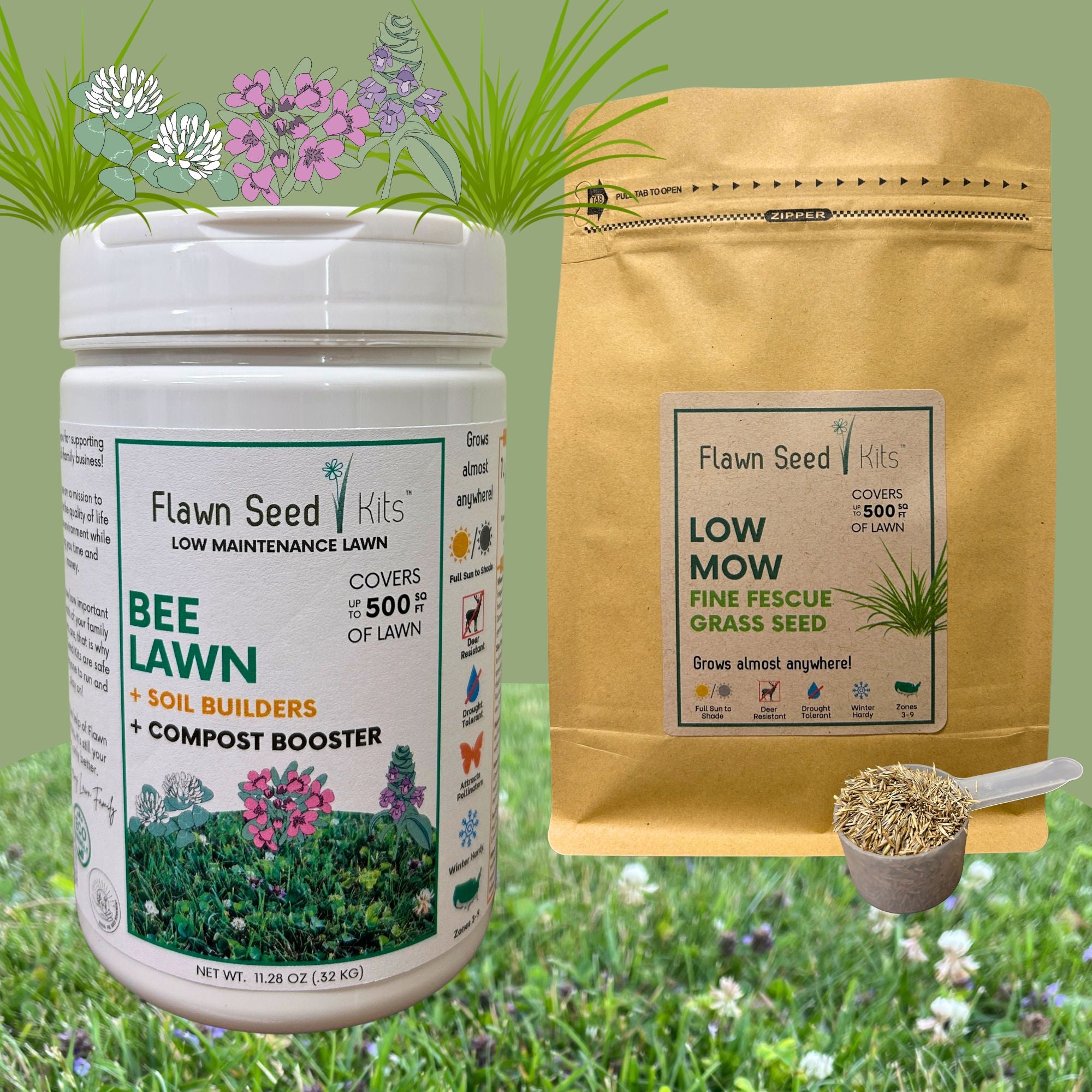 Flowering Lawn Flawn Seed Kits