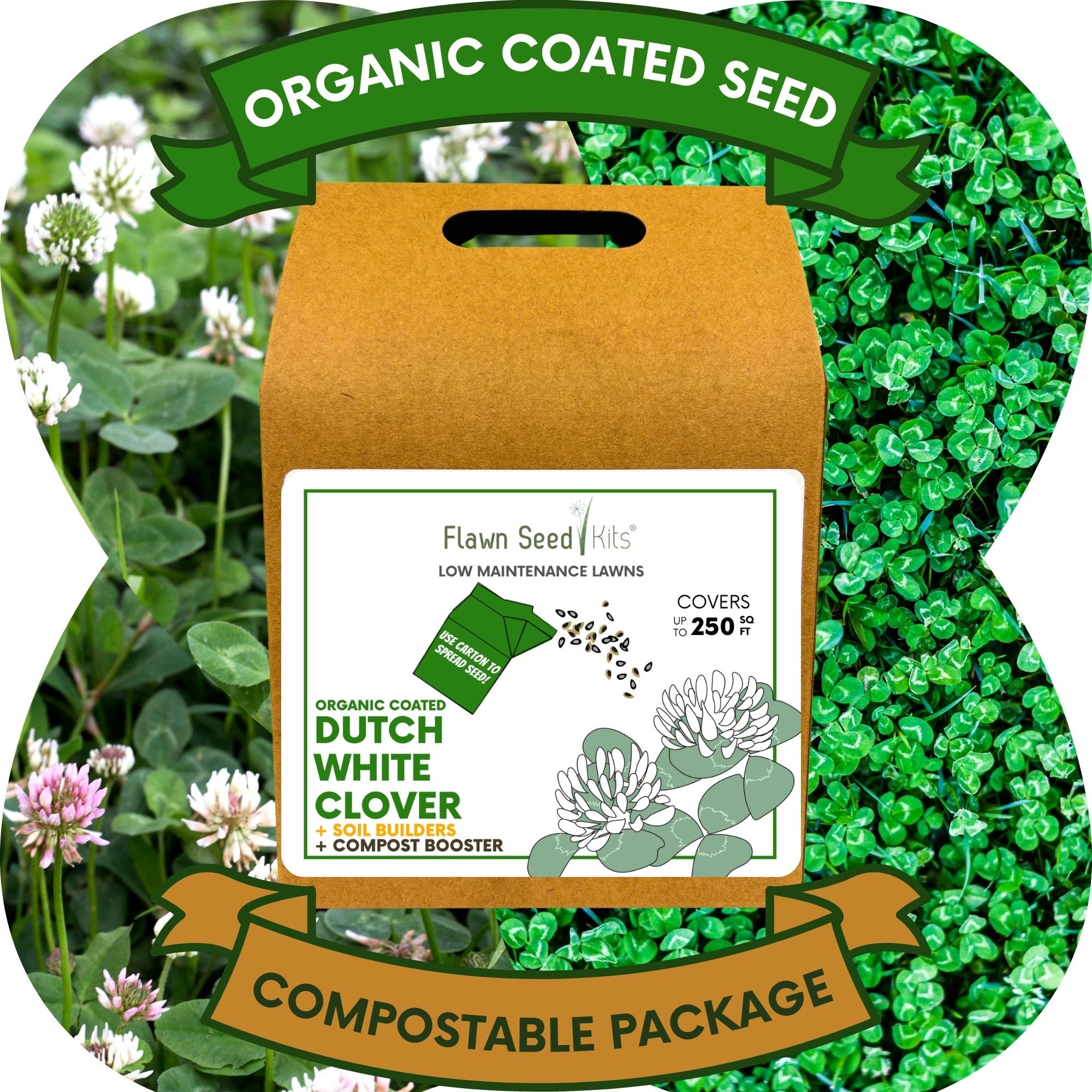 Dutch White Clover Eco-Friendly Seeding Kit – Flawn Seed Kits