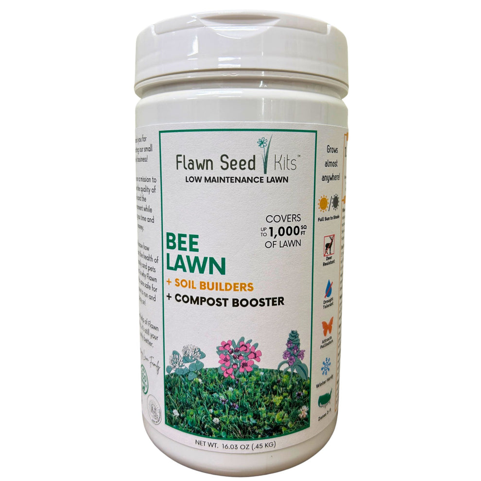 Flawn Seed Kits Bee Lawn Seed Mix - Easy Spread Shaker