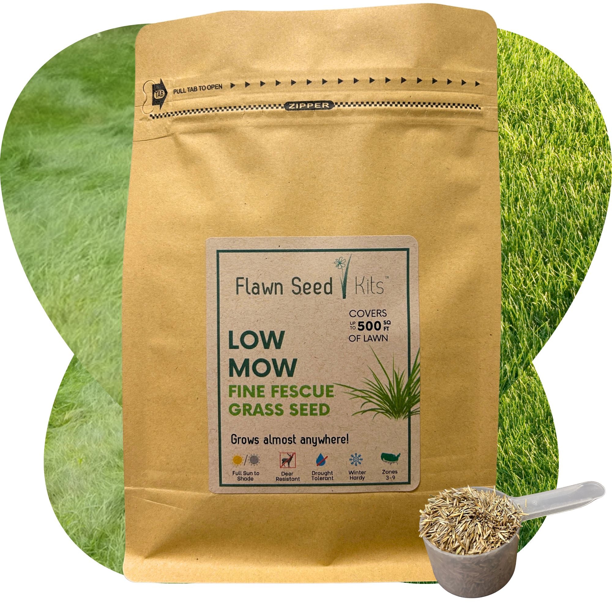 Mow Less Grass Seed Kit - Kid, Pet, Pollinator & Eco-Friendly Grass ...
