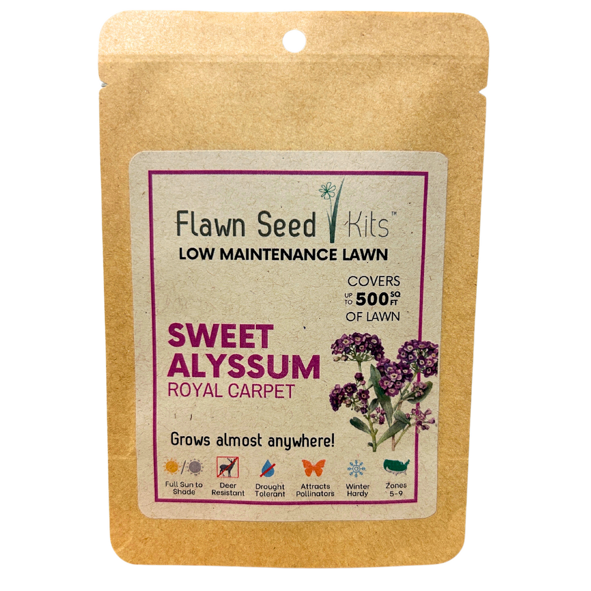 Flawn Seed Sweet Alyssum Royal Carpet Flowering Lawn Seed - Kid, Pet ...